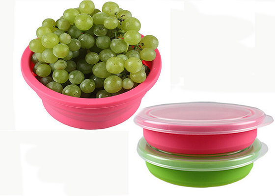 Protable Round Foldable Silicone Collapsible Bowl Activity For Outdoor