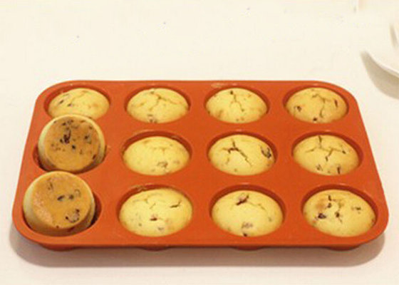 12 Holes Large Silicone Cake Decorating Molds Baking Silicone Cup 330 * 250 * 30mm