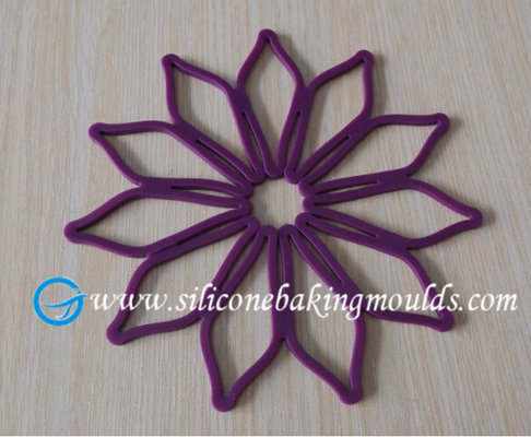 flower shape Silicone Mat/Creative Transformable Silicone Cup Cover Coaster Riser Pad