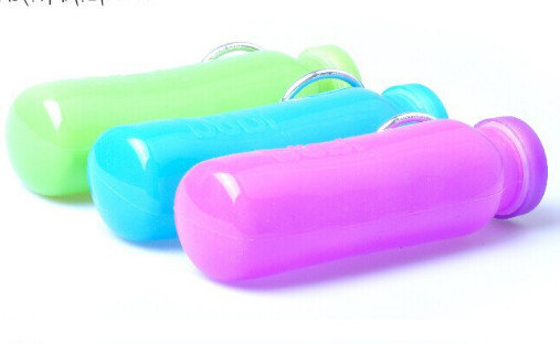 Multi-functional silicone water bottle