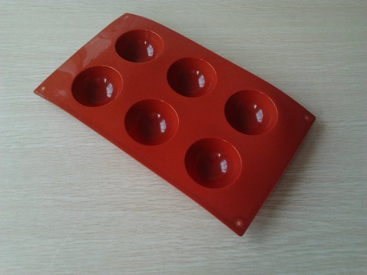 Chocolate Silicone Cake Mold Baking Pan , Silicone Bakeware 6 Holes For Ovens