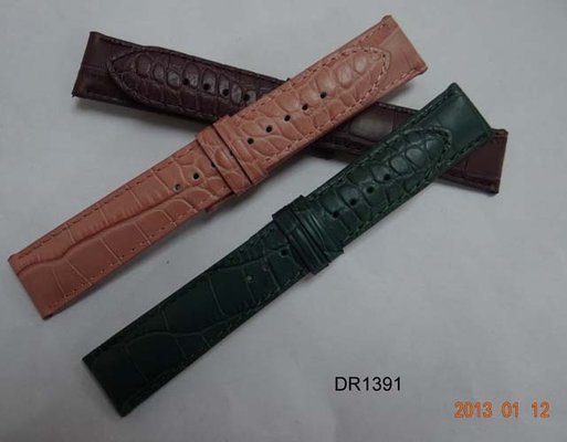 12 Colors Imitation Croco Leather Watch Straps With Cut-edge Loops 12mm 16mm 18mm 22mm 24mm