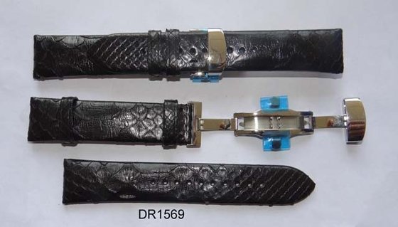 Dark Brown, White, Black Snake Leather Watch Wristbands 16mm 18mm 20mm 22mm 24mm Watch Straps