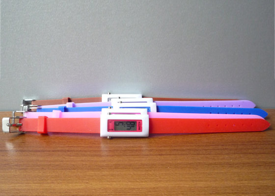 Rectangle Teenager Silicone Jelly Watch , Quartz Movement