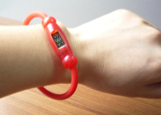 Red Silicone Jelly Wrist Watch Rope , Water Resistant
