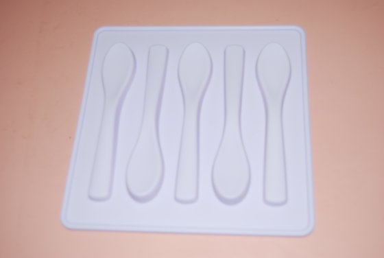 Custom White Silicone Spoon Tray With SGS , Rohs Abrasion Resistant