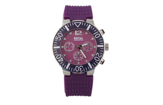 Purple Silicone Wristband Watch Women's japan movt quartz watch