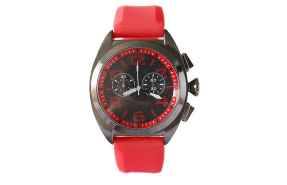Fashion Bid Case Silicone Wristband Watch Red teenage Analog watch