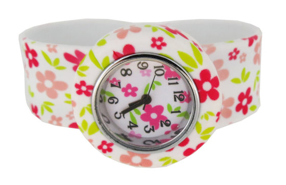 Flower Printing Silicone Slap Wristwatch Personalized Customized for Children