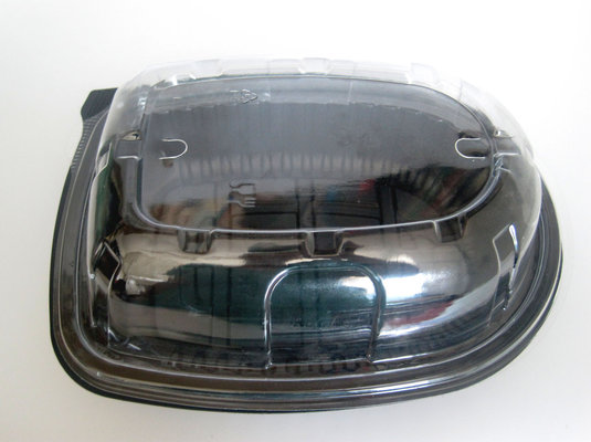 Black Disposable Salad Bowls bottom PP Roast Chicken Box L270 × W195 × H120mm
