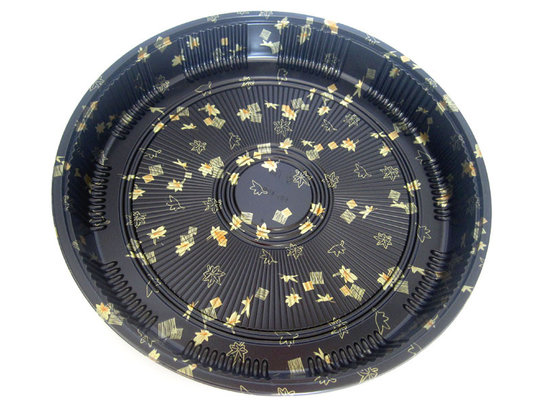Disposable Salad bowl PS Sushi tray with lid round dia.282*H65mm