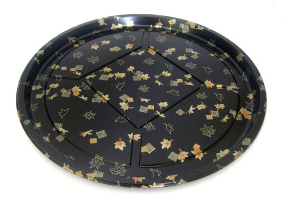 Disposable Salad bowl PS Party tray with lid dia.328*H50mm