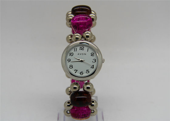 Bead bracelet watches for women with elastic strap , ladies dress watches