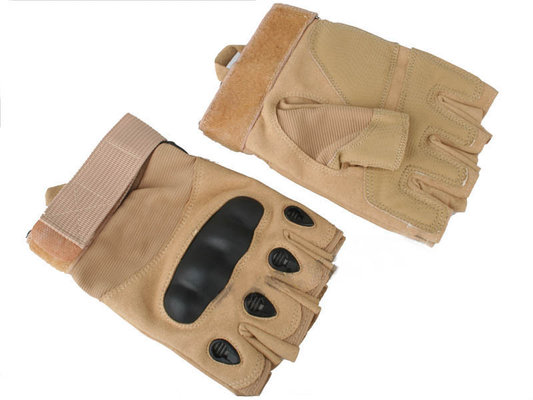 Half Finger Tactical Gloves Leather PVC for Camouflage Hunting