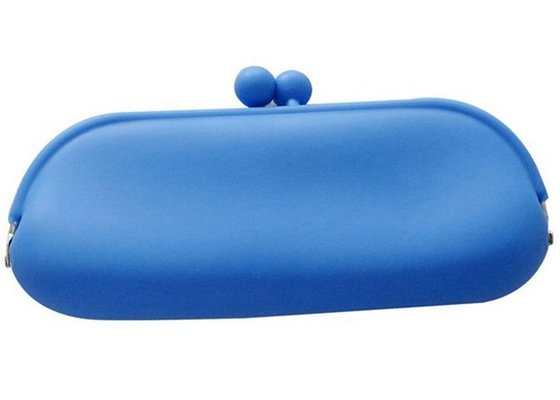 Blue Non-toxic Silicone Coin Purses for Women Eye Glasses Case Sunglasses Pouch