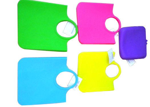2012 Fashion Green / Yellow Silicone Coin Purse Handbag for Ladies or Girls (210g)