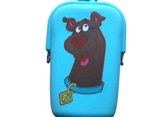 Blue Smurfs Cellphone Bag Waterproof Silicone Coin Purse With Laser Graved Logo