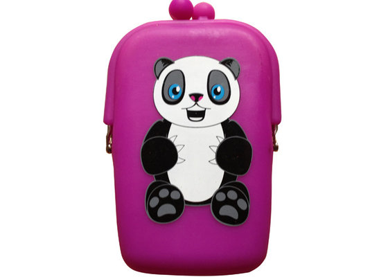 Purple Panda Cellphone Bag / Fashion Design Durable Silicone Coin purse Makeup Bag