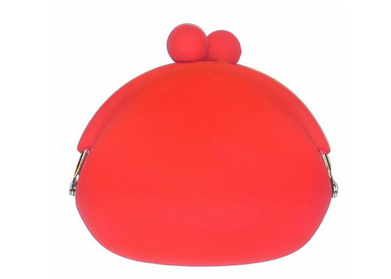 Red Rubber Girls silicone coin Purses and Pouches / Change Walletduct 95*92*45mm