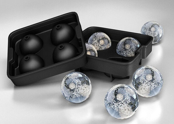 Cutomized Four 2 Inch silicone ice ball mold / mould  Pantone color