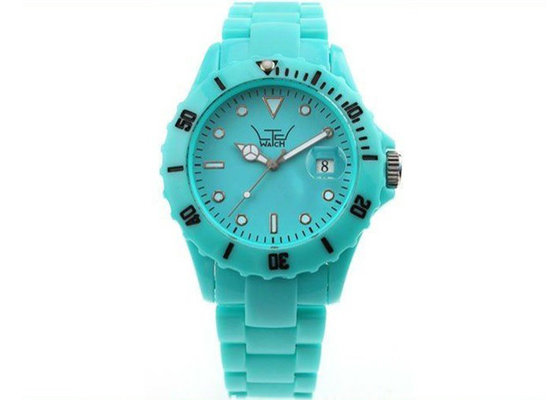 Blue Silicone ice watch silicone rubber band jelly watch