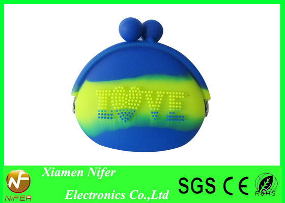 Mixed Color Women Rubber Silicone Pouch Purse with Silicone Wrap for Promotion Gifts