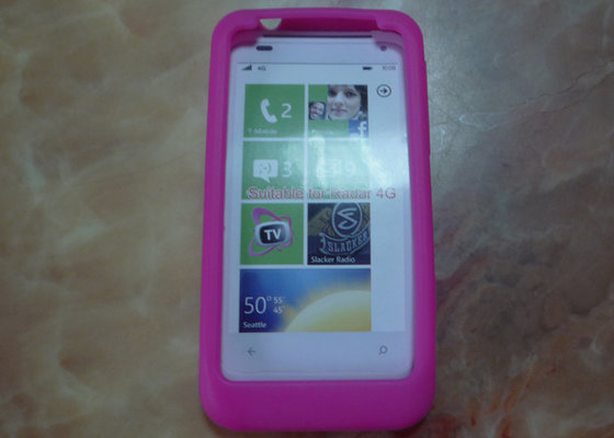 Rose Silicone Smart phone Gloves for Radar 4G with Color Paper Card