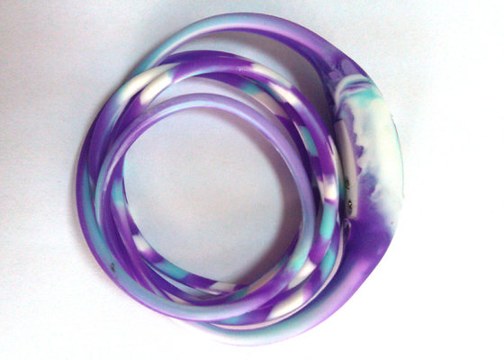 Purple & white & blue assorted ion silicone watch / negative ion watch for boys and girls