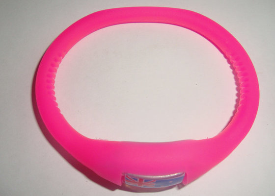 Pink ion balance watch / ion sports watch with waterproof ion rubber silicone watches