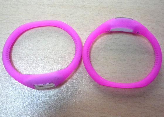 Rose color waterproof ion watch silicone minus ion bracelet watch