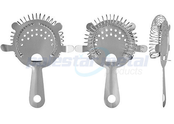 Anti Rust Stainless Steel Kitchen Tools , 4 Ear Cocktail Shaker And Strainer