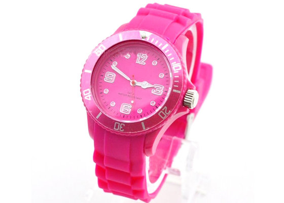 OEM / ODM Custom Design rose silicone ice watch / rubber band silicone jelly watch