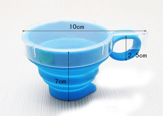 6 Oz Travel Camping Mug Easy Storage Silicone folding cup of silicone handle