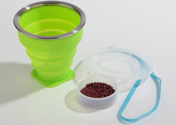 Safety silicone coffee mug 200ML Fda  free silicone drinking cup With Metal Frame