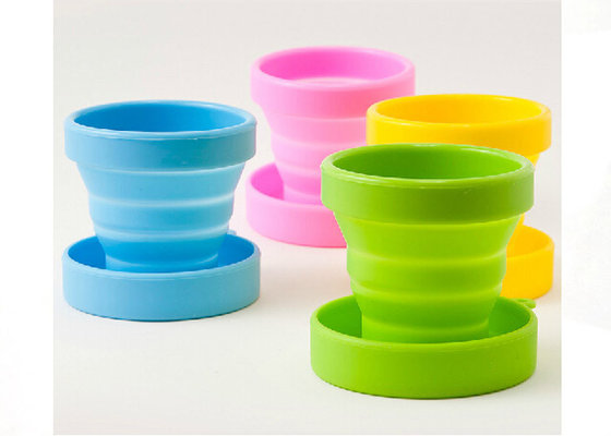 Unbreakable Outodoor Travel Colroful 7Oz  Silicone Folding Cup SGS & RoHS , LFGB certified