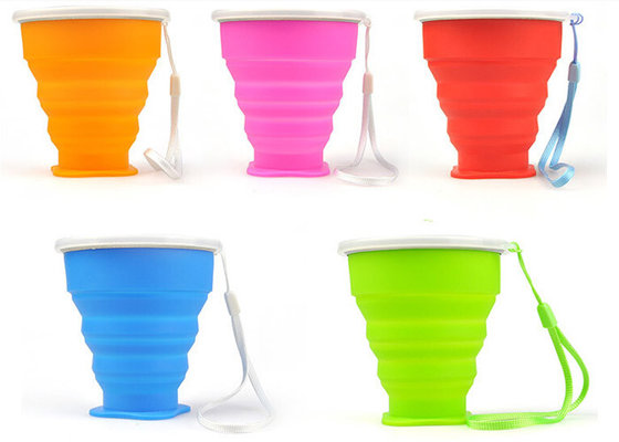 Promotional Durable  leakage - proof foldable silicone cup For outdoor and travel