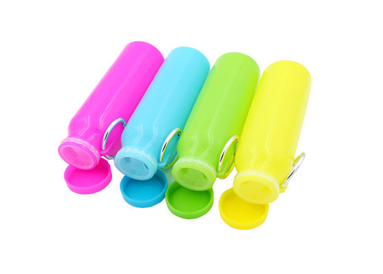 Flexible Insulated FDA Silicone Water Bottle 650ml with BPA Free , Reusable