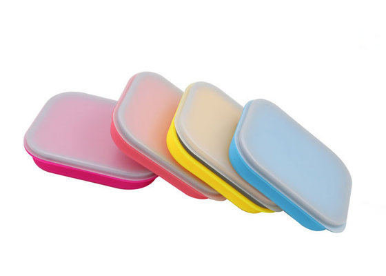 Not Spilled Silicone Lunch Box Silicone / Silicone Picnic Box For Food Containers