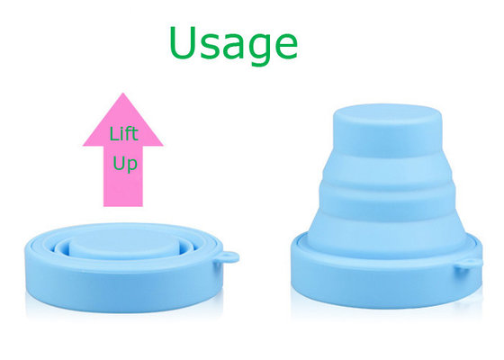 Customized Cooking Collapsible Cups , Water-proof Silicone Folding Cup