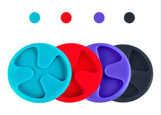 3 Inch Heat Resistant  Anti-Slip Silicone Drink Coasters Mat DustProof Cup Cover
