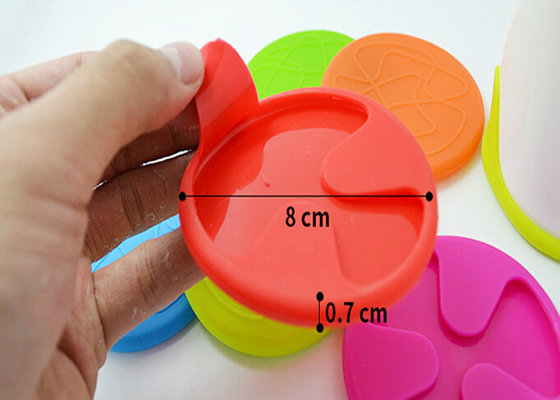 3 Inch Heat Resistant  Anti-Slip Silicone Drink Coasters Mat DustProof Cup Cover