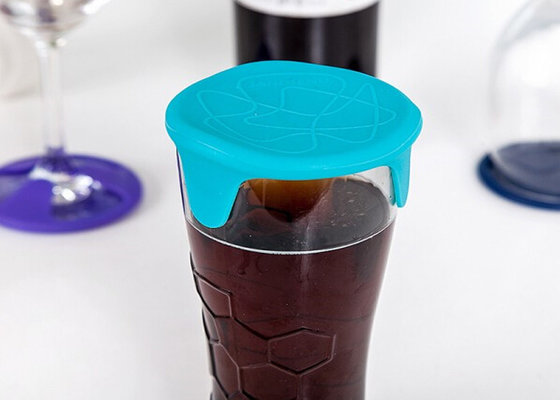 3 Inch Heat Resistant  Anti-Slip Silicone Drink Coasters Mat DustProof Cup Cover