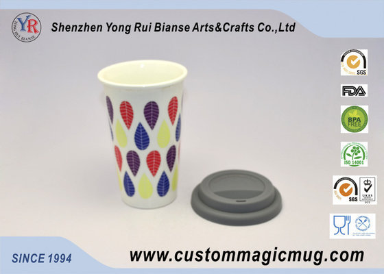 Temperature Sensitive Color Change Starbucks Ceramic Mug With Lid And Sleeve