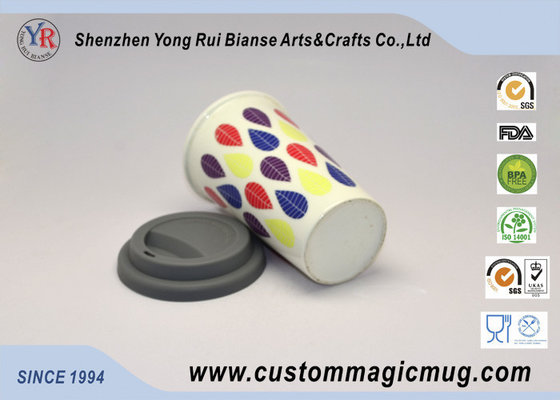 Temperature Sensitive Color Change Starbucks Ceramic Mug With Lid And Sleeve