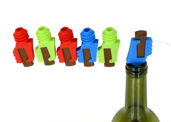 Custom Reusable Silicone Kitchen Tools Food Grade Silicone Wine Bottle Stoppers