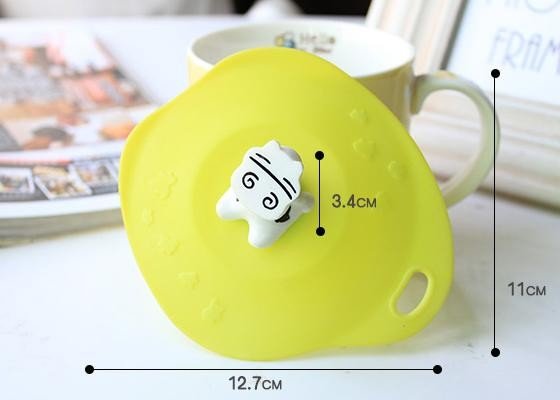 FDA new design silicone cup lid silicone cup cover with spoon holder