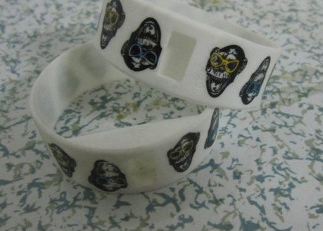 Fashion White Digital Silicone Wristband Watches with Water Resistant 3ATM