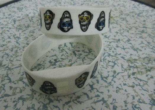 Fashion White Digital Silicone Wristband Watches with Water Resistant 3ATM