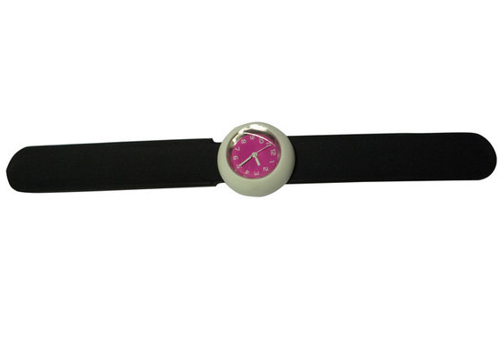1ATM Water resistant Colorful Watch Dial Slap Silicone Wristband Watches with Debossed Log