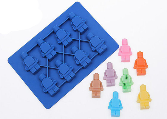 Large 8 Robot Shape Silicone Ice Cube Tray / Baby Food Ice Trays